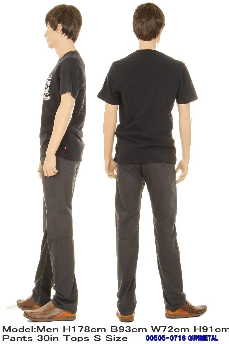 LEVI'S 505 L32 00505-0716_GUNMETAL 00505-0718_KHAKI リーバイス 505 カラーパンツ ...