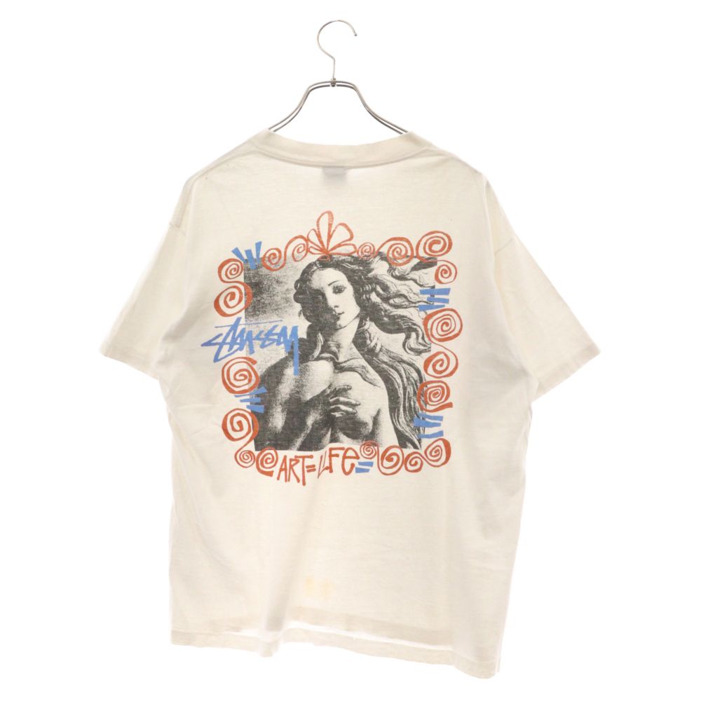 STUSSY (ステューシー) 80s Venus Tee ヴィンテージ 1980年代 黒タグ ヴィーナスプリント半袖Tシャツ クルーネック ...