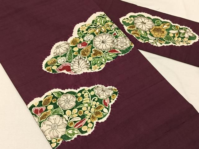 九寸名古屋帯 唐織 花菱文 着物a 平和屋着物◎九寸名古屋帯 唐織 花菱