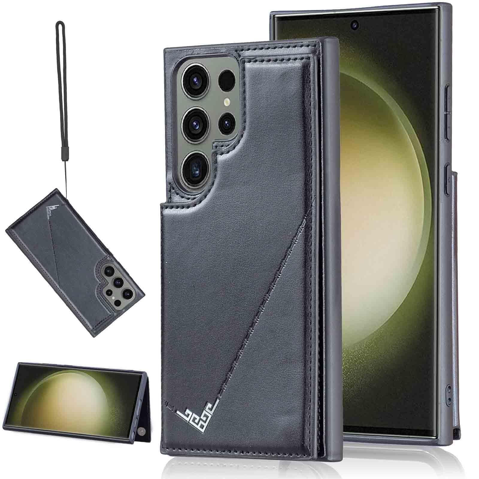 【Aqier】カバー 用 Galaxy S24 Ultra/docomo SC-52E / au SCG26 ケースカード （ブラック ...