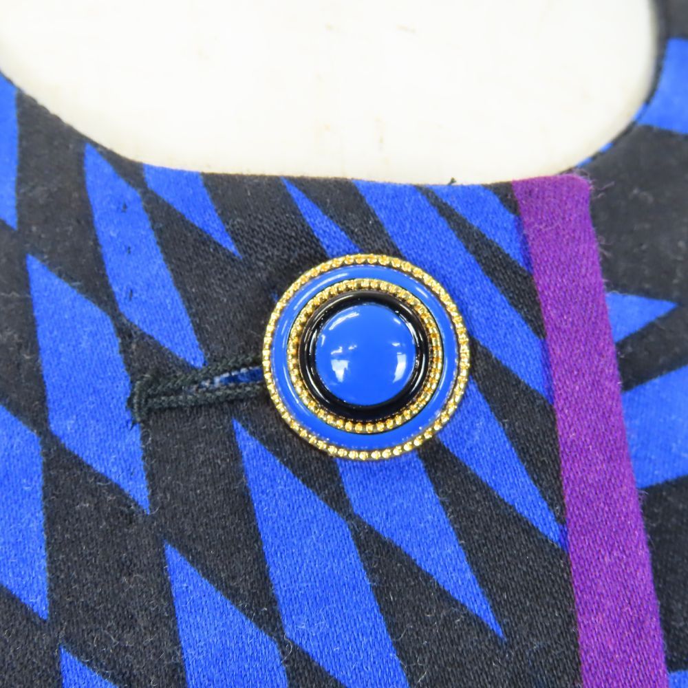 中古】 ジャンニ・ヴェルサーチ セットアップ 総柄 スーツ 38 4 ウール