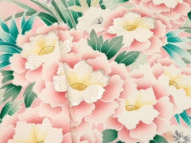 平和屋着物□豪華振袖 刺繍 草花文 暈し染め 正絹 逸品 CAAV7605fb