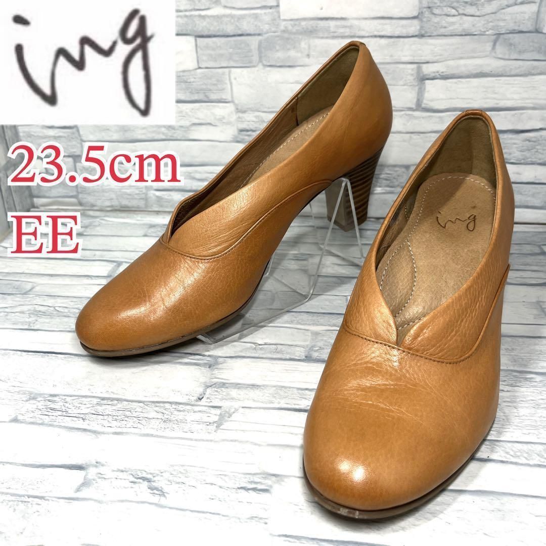 美品 ing イング ハイヒール パンプス ブラウン 23.5cmEE - メルカリ