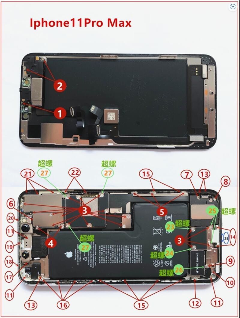 iPhone 11pro maxネジ フルセット 交換部品 星形 ボトム ネジ 修理 分解 紛失予備用 互換品 k10000055 - ウラザキショップ - メルカリ