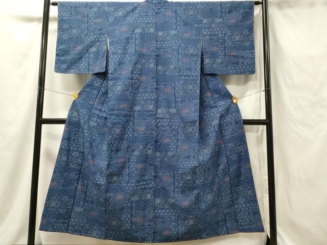 平和屋着物□極上 男性 小紋 霞間道 逸品 DZAB0328kh5