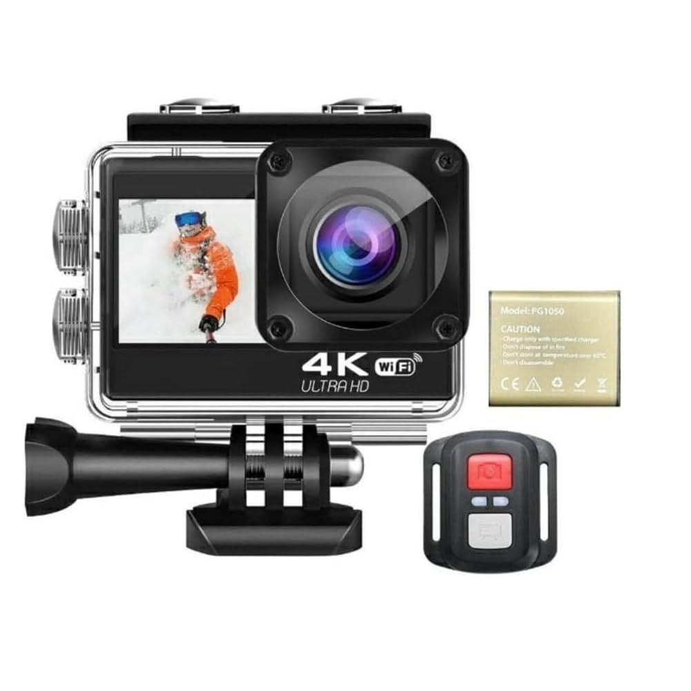 最新 TB-Q66 4K 60fps ウェアラブルカメラ 動画 撮影 オールインワン セット アクションカメラ リモコン 付き 防水カメラ ...