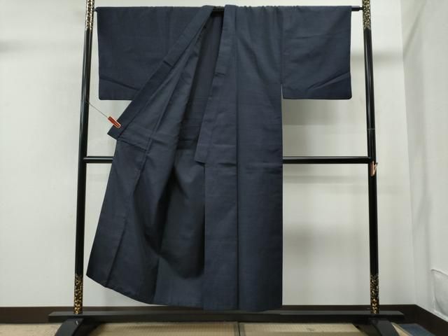 平和屋着物○男性 結城紬 アンサンブル 杢 証紙付き 正絹 逸品