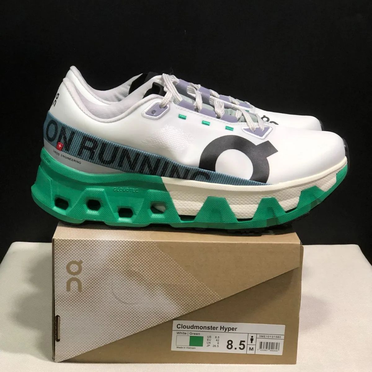 【ON Cloudmonster Hyper】快適性と耐久性を兼備！抜群の通気性 ローカット ランニングシューズ ブラック×グリーン - メルカリ