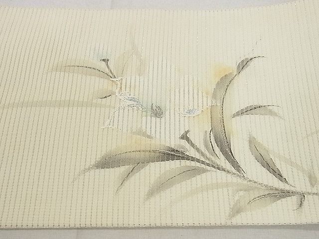 平和屋着物＊夏物 絽綴れ 八寸名古屋帯 横段文 正絹 逸品