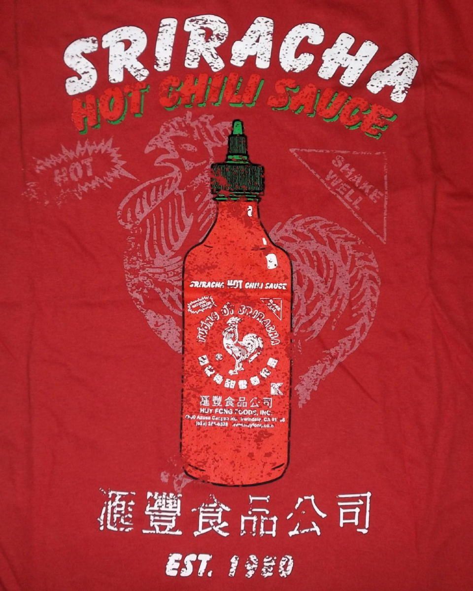 シラチャー ソース Tシャツ ボトル Sriracha Sauce 正規品 スリラチャー ホットソース 企業ロゴ Mumbles メルカリ
