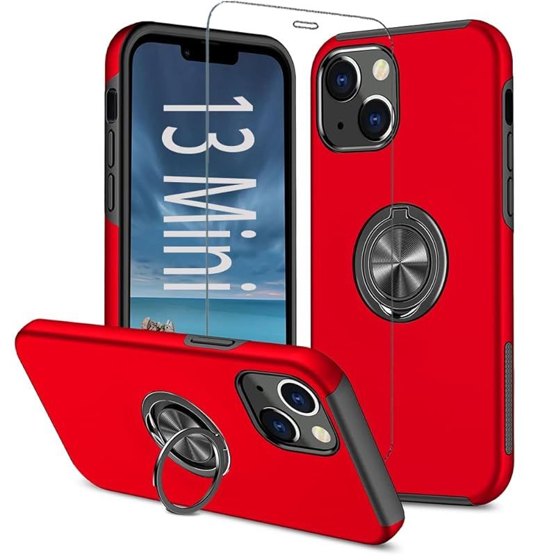 スマホ ケース iPhone13 Mini iPhone 13 ミニ リングケース リング付き 耐衝撃 iphone13ミニ アイフォン13ミニ アイフォン 13mini 13ミニ 13 ...