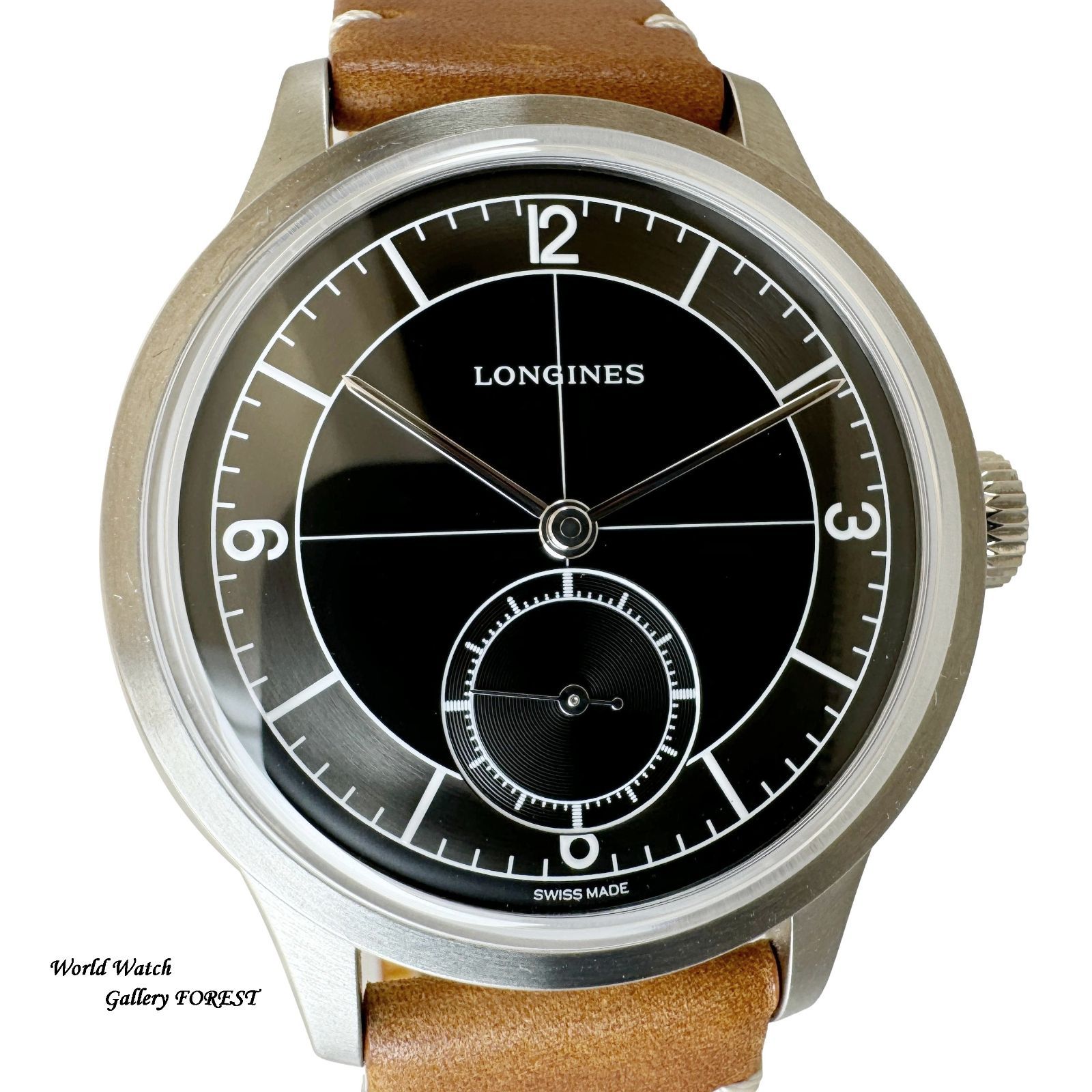 【Longines ロンジン☆ヘリテージ クラシック】セクターダイヤル 38.5㎜ 中古 メンズ腕時計 L2.828.4.53.2 自動巻き ...