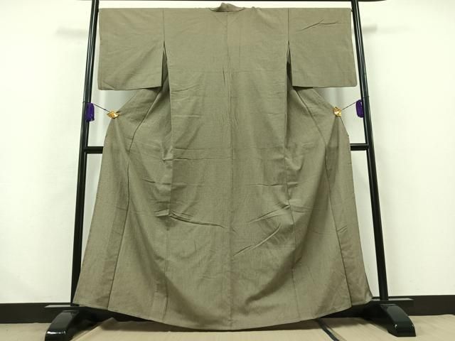 平和屋着物●お召　間道　三越扱い　正絹　逸品　未使用　AABC4906zg 平和屋着物○お召 縞 正絹 逸品 AAAZ7513zg