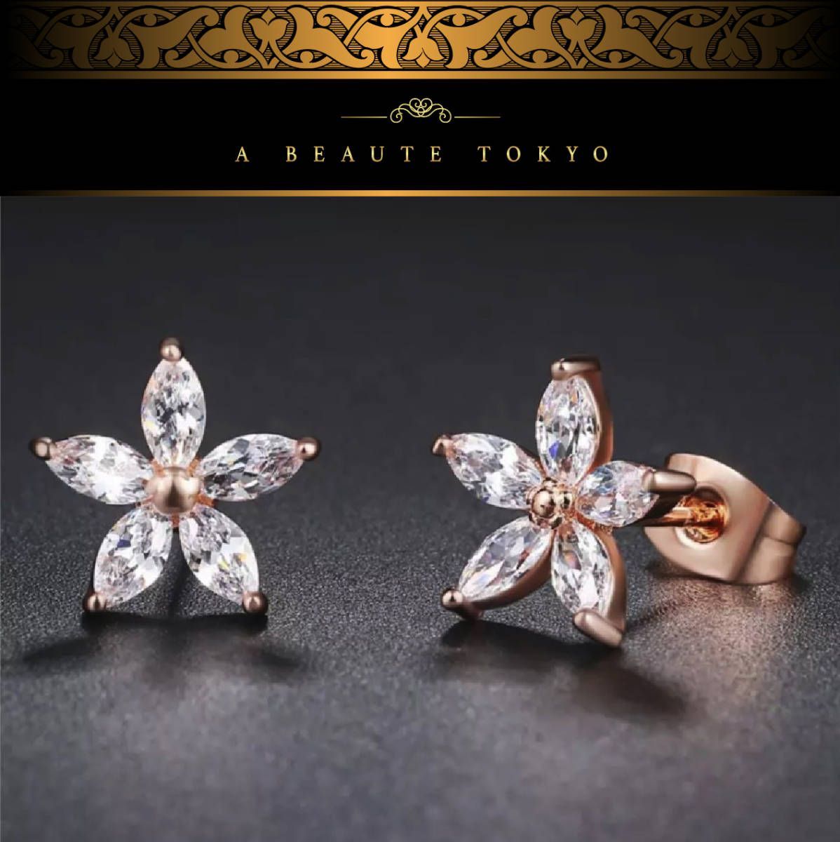 新品 輝き保証 フラワー ピアス SONAダイヤモンド ゴールド silver925 ジュエリーポーチ 保証書 レディース - メルカリ