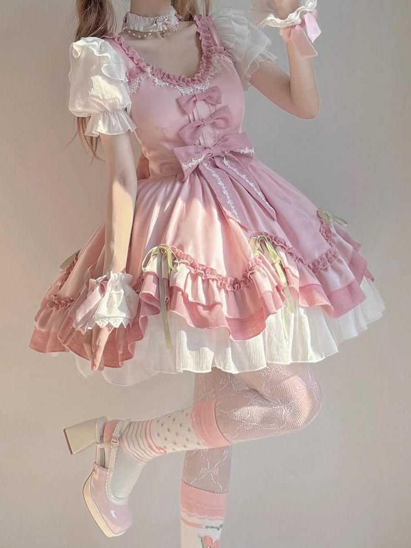 豪華姫系  lolita 可愛 レトロ風 オリジナル 洋服 ロリータ ワンピース  美しい刺繍 LT-64 豪華姫系 セール lolita 可愛 レトロ風 オリジナル 洋服