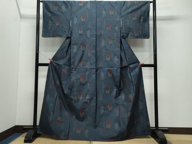 平和屋着物＃羽織 総レース 草花文 黒地 CAAW4837dy