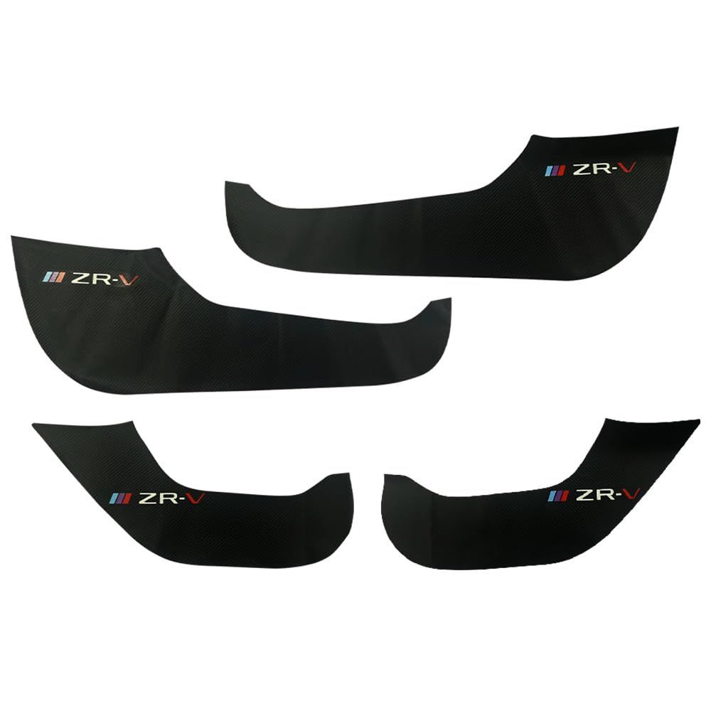 新品 ホンダ ZR-V ドアキックガード ドアトリムカバー インテリアパネル 汚れ防止 新型 Honda 新型 ZR-V RZ系 専用 レザー 4P TAIFY【カーボン調-ロゴあり】ZZ ...