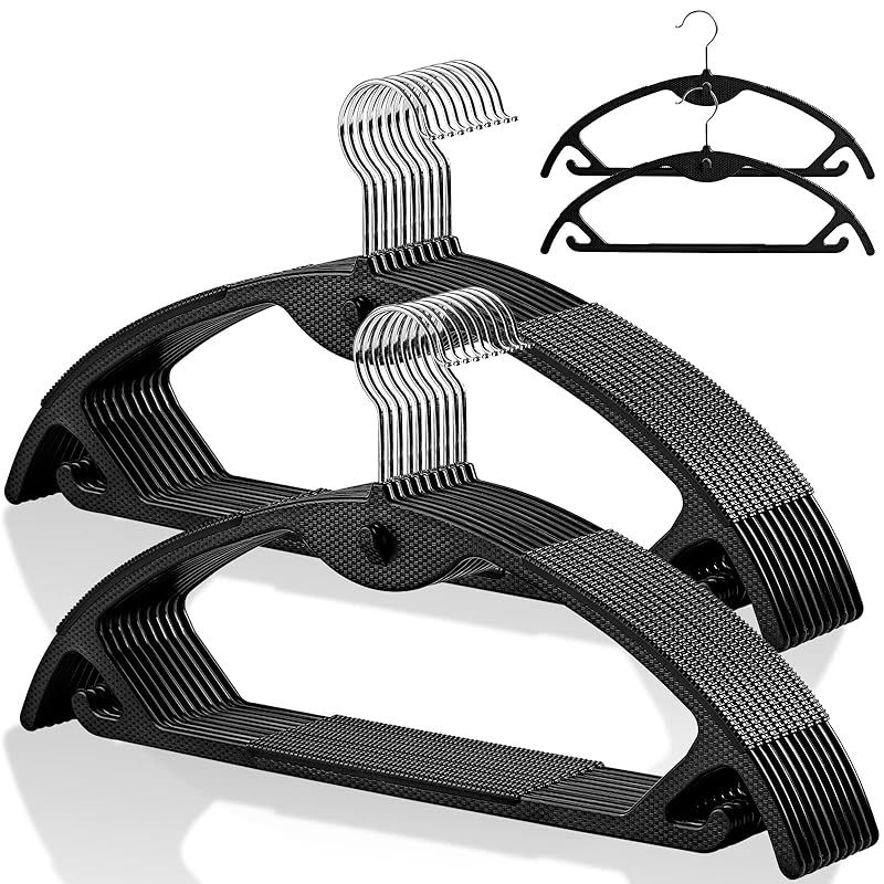 【新品】 ハンガー かたくずれ防止 20本組 SEWEI 跡がつかないハンガー ハンガー すべらない 洗濯ハンガー はんがー 360度回転 ...