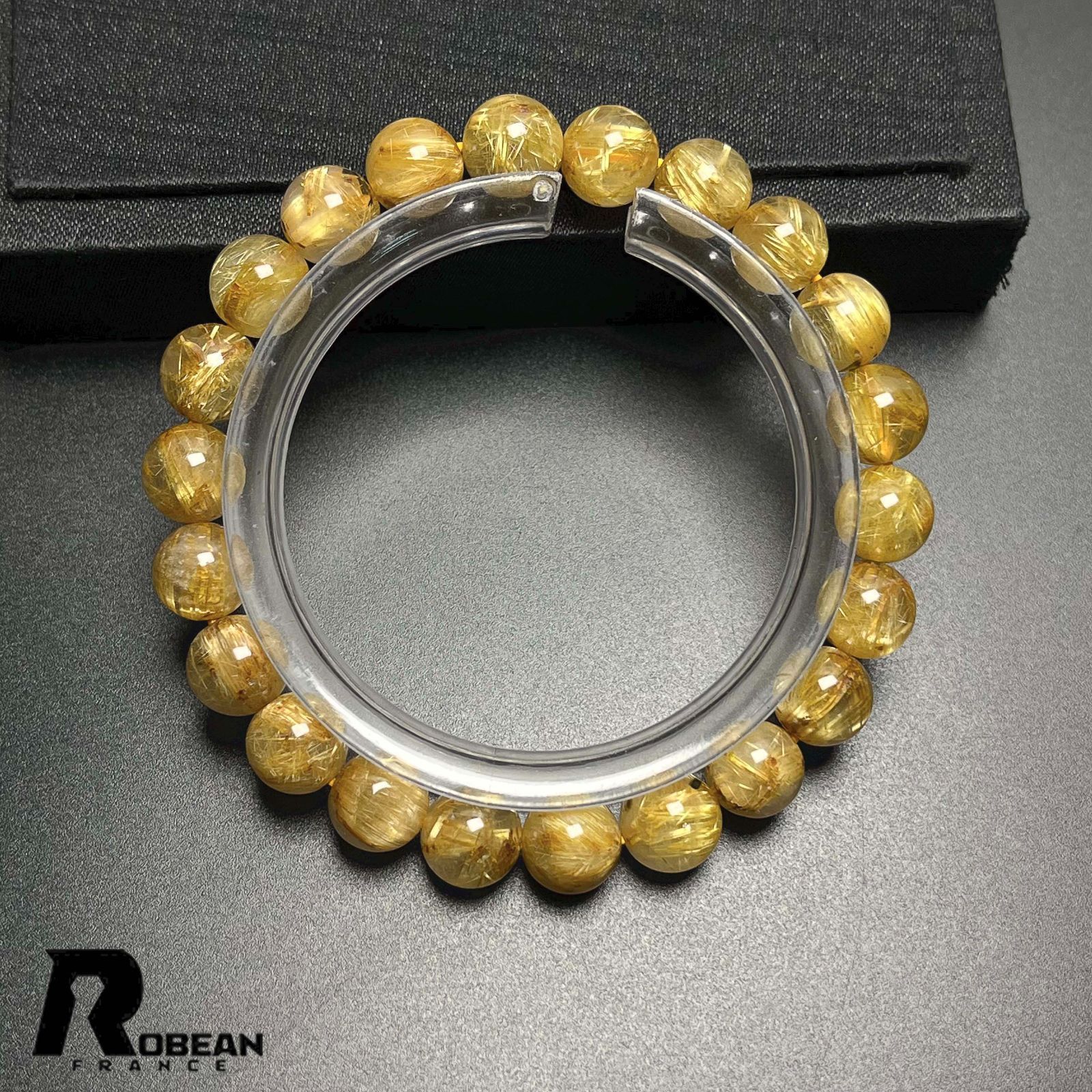 逸品 EU製 定価17万円★ROBEAN・極!極満針ルチルクォーツ★ブレスレット パワーストーン 天然石 綺麗 金運 お守り プレゼント 8. ...