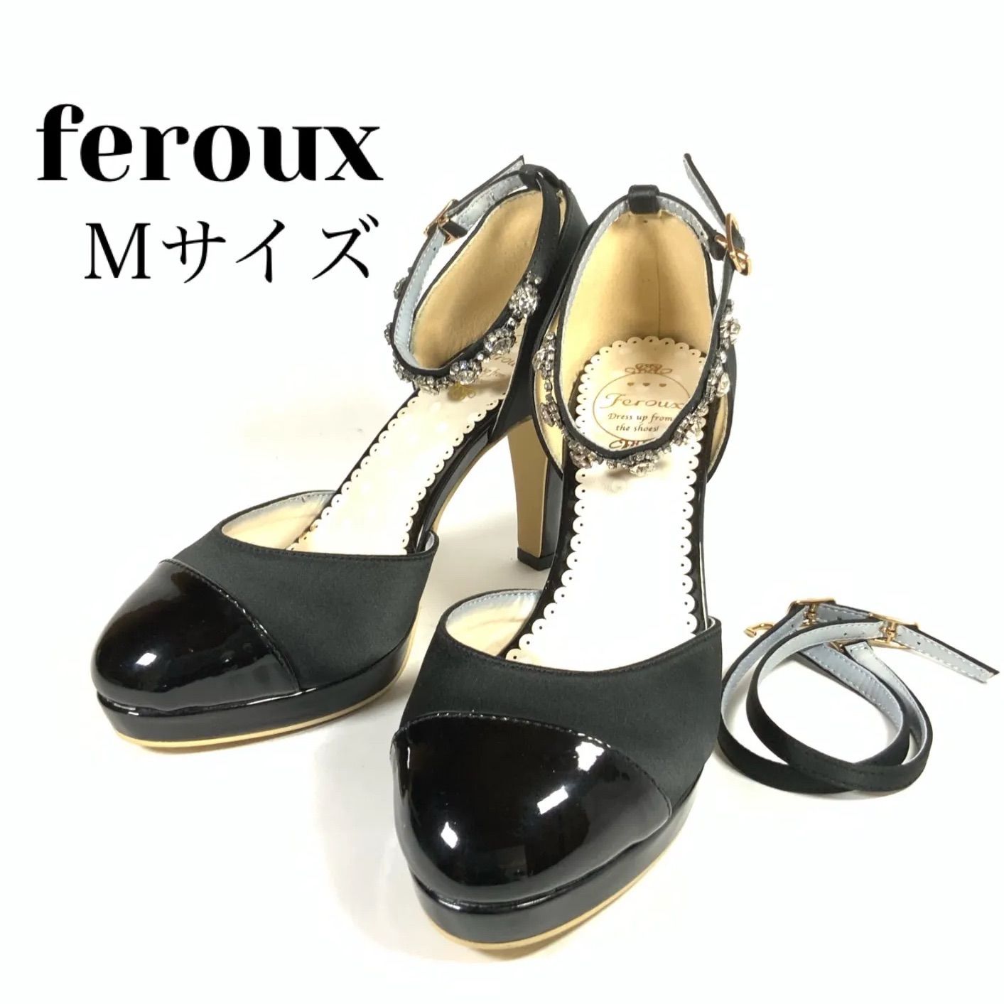 feroux パンプス 黒 - メルカリ