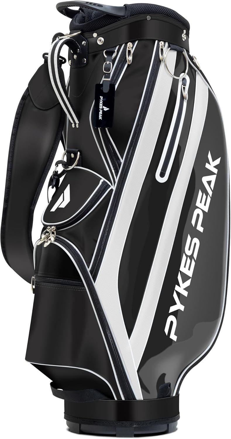 PYKES PEAK（パイクスピーク） ゴルフ キャディバッグ カートタイプ 【軽量 2.5kg 8.5型 47インチ 4分割】 キャディーバック ゴルフバッグ カートバック カートバッグ ...