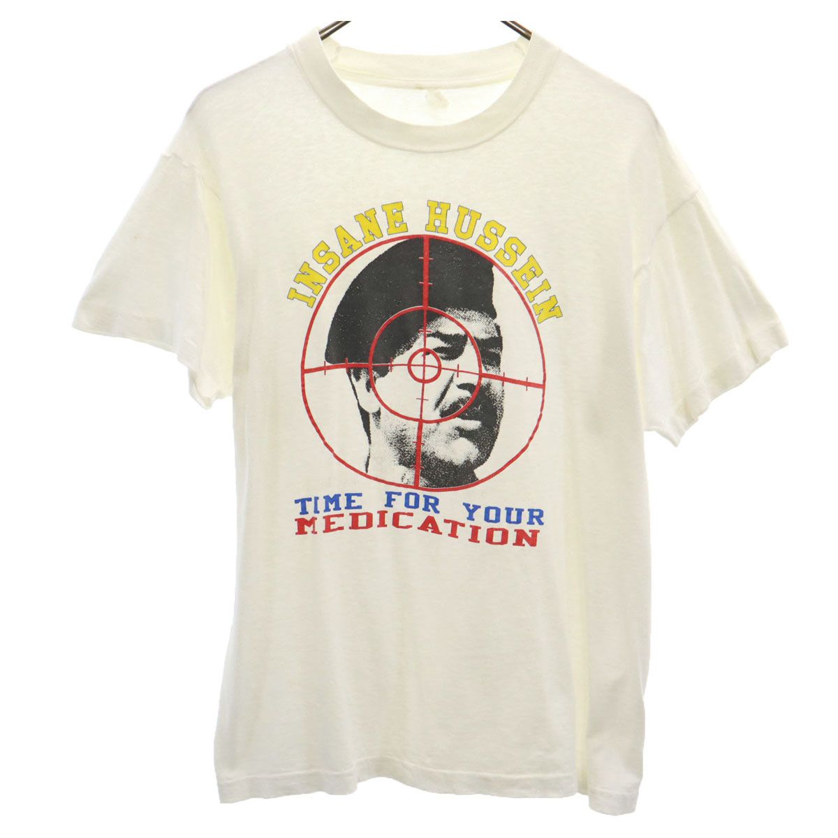 VINTAGE ヴィンテージ 80s サダムフセイン 半袖 シングルステッチ 偉人