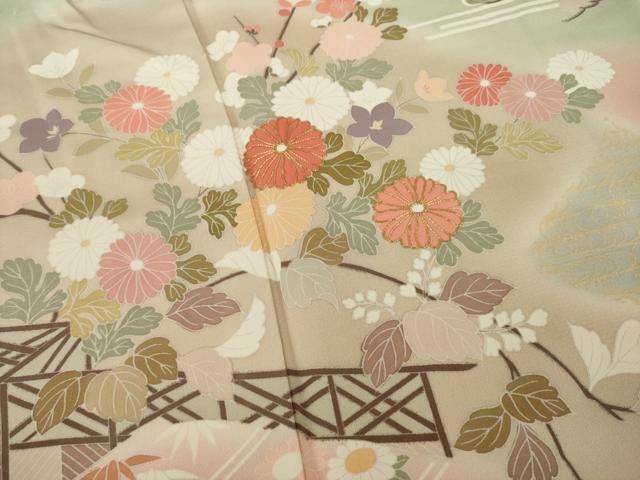 平和屋着物□訪問着 花籬文 暈し染め 金彩 正絹 逸品 DAAQ9774bc