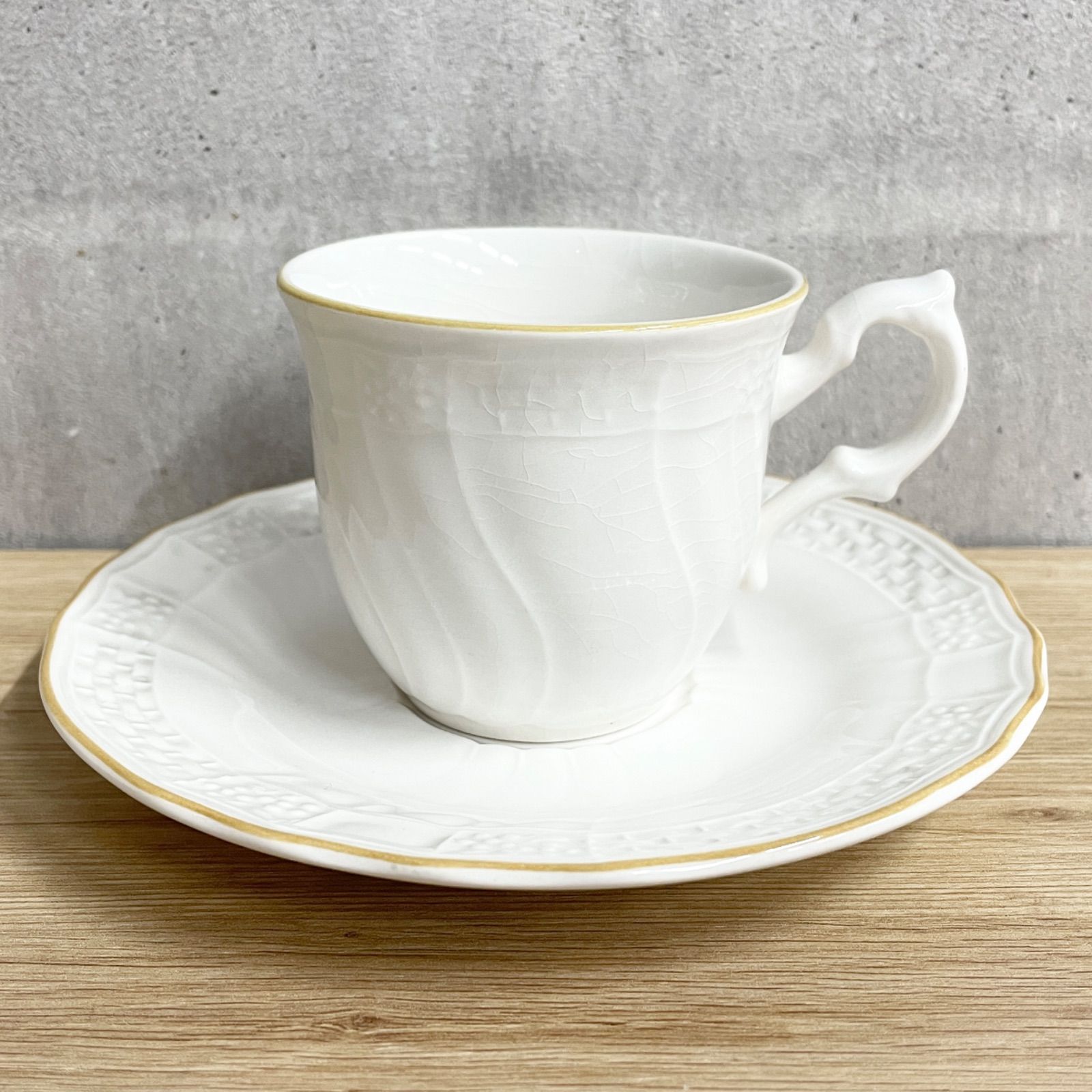 E-07036 Mikasa ミカサ elegant white MK180 カップ&ソーサー 6 E-07036 Mikasa ミカサ elegant white MK180 カップ&ソーサー 6