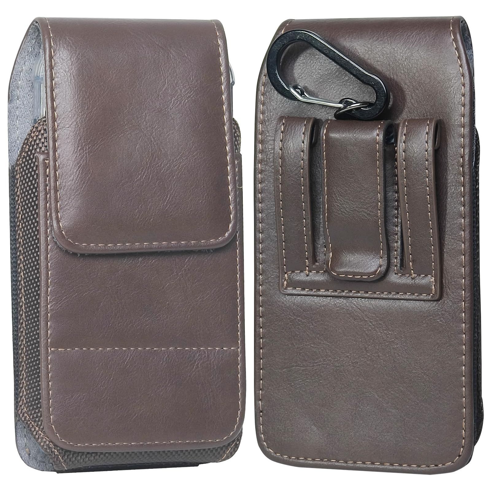 新品 スマホ ポーチ 縦型 QBeau ベルトケース ベルト通し付き ベルトポーチ 携帯ケース 携帯ポーチ マグネット開閉 PUレザー製 作業 ...