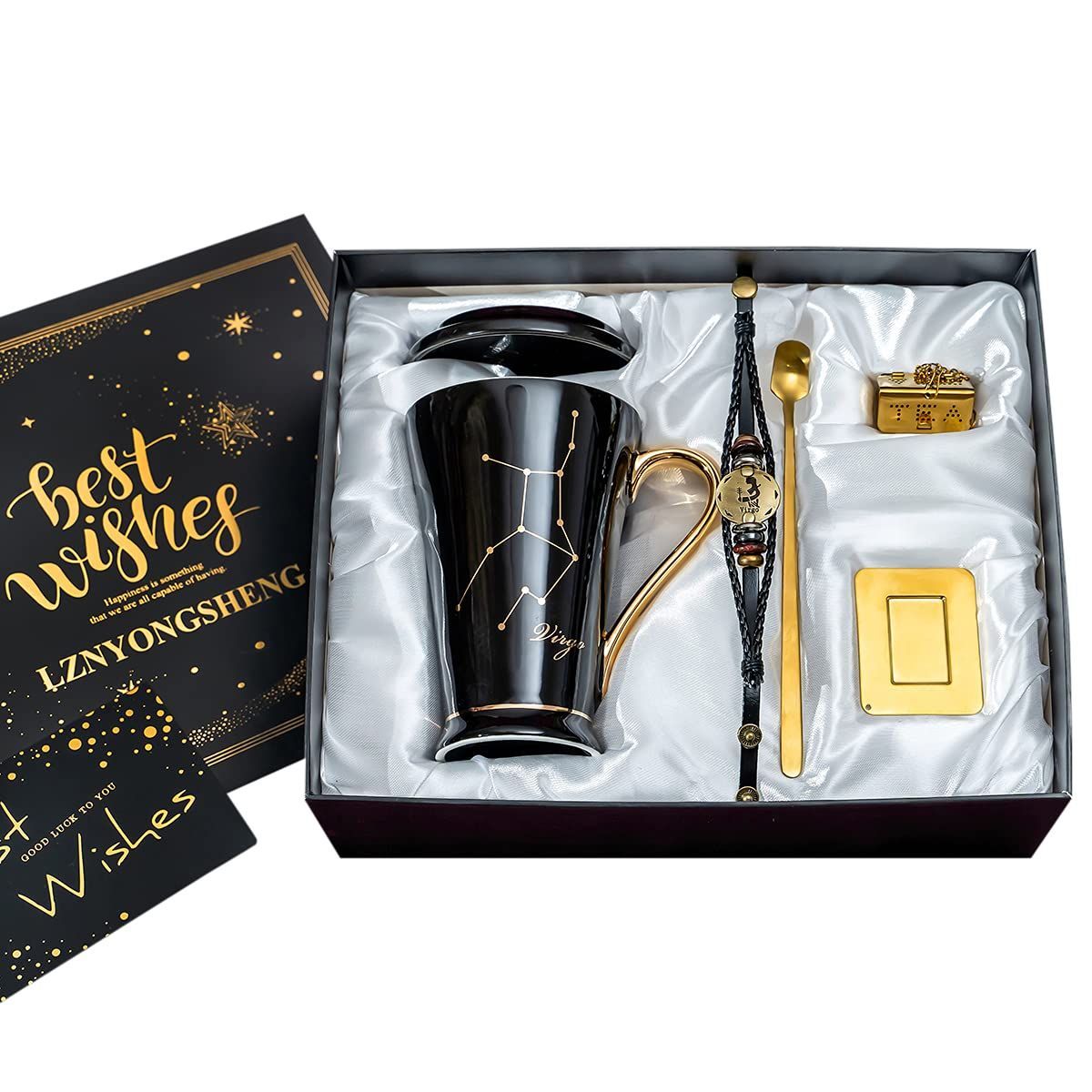 bankoo 乙女座 陶器 コーヒーカップ プレゼント マグカップ おしゃれ 星座 母親父親 男性女性 プレゼント 人気誕生日プレゼント 彼女 ...