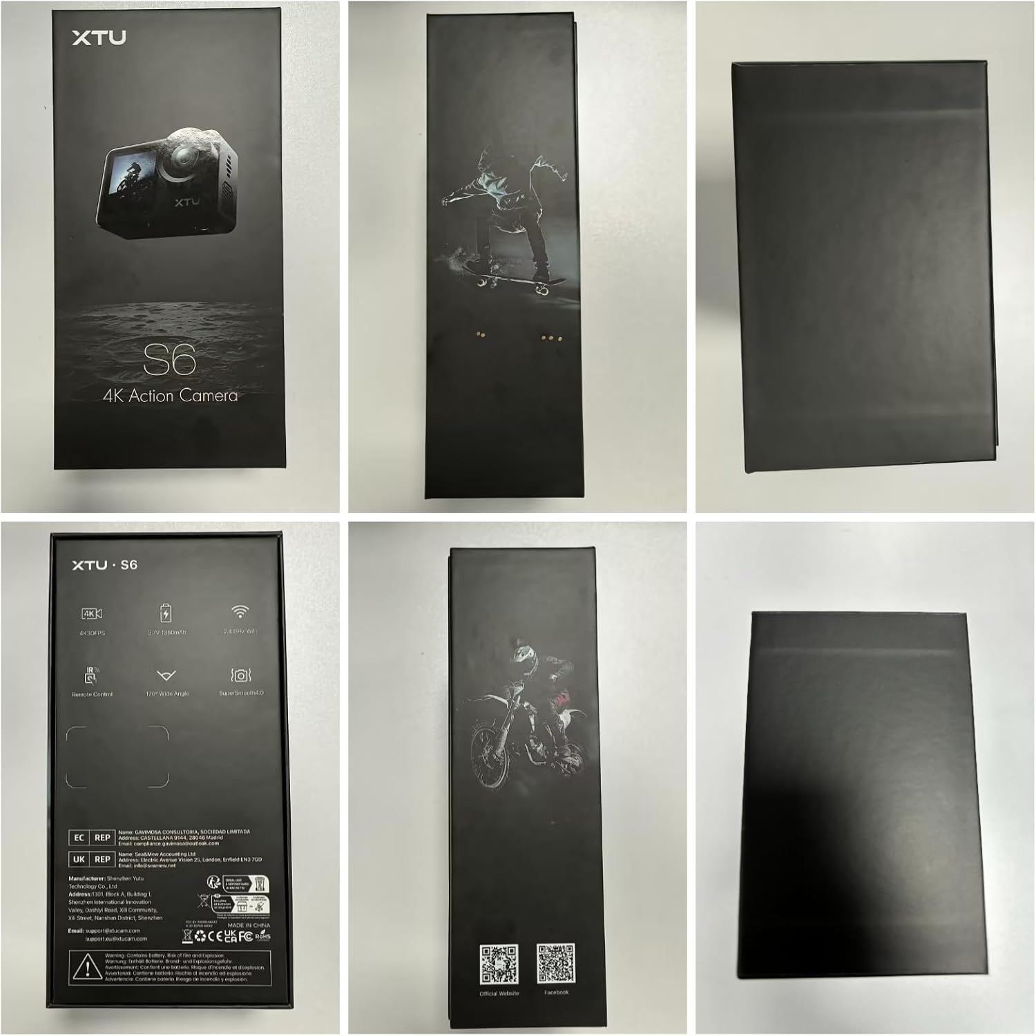 XTU S6 アクションカメラ 4K 20MP アクションカム 【Ambarella H22 CPU&SONY IMX386 センサー】SuperSmooth手ぶれ補正4.0 スポーツカメラ ...