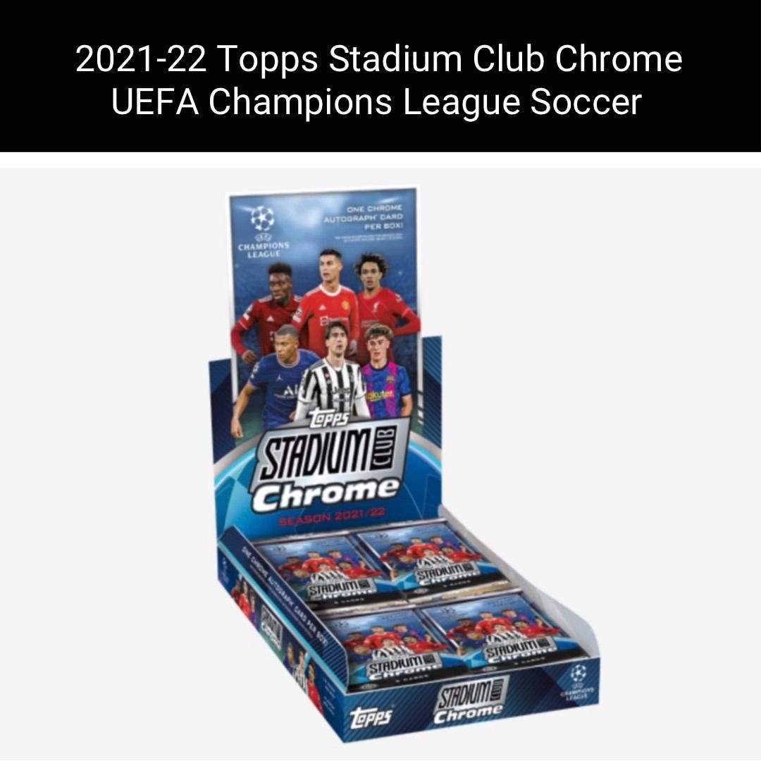 【新品 未開封】2021-22 Topps Stadium Club Chrome UEFA Champions League Soccer Hobby Box ⑩ - メルカリ
