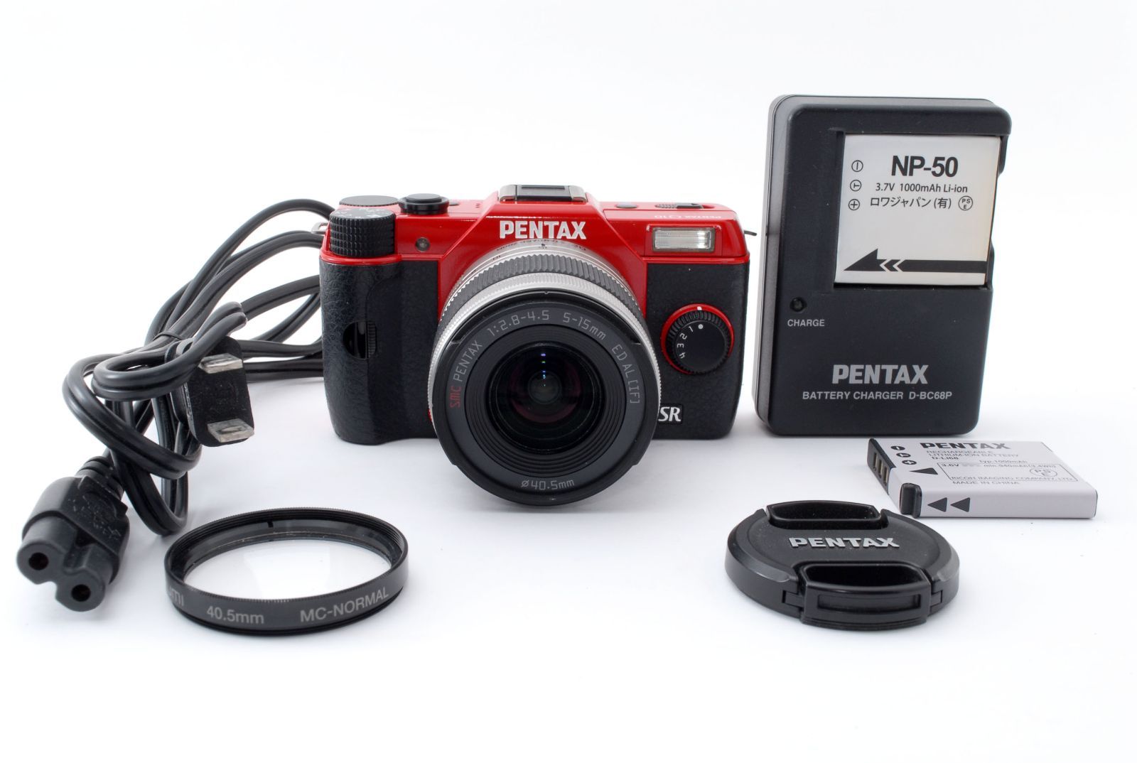 ペンタックス PENTAX デジタル ミラーレス 一眼 Q10 ズーム レンズ キット レッド 標準ズーム 02 STANDARD ZOOM Q10 LENS KIT RED レンズ ...