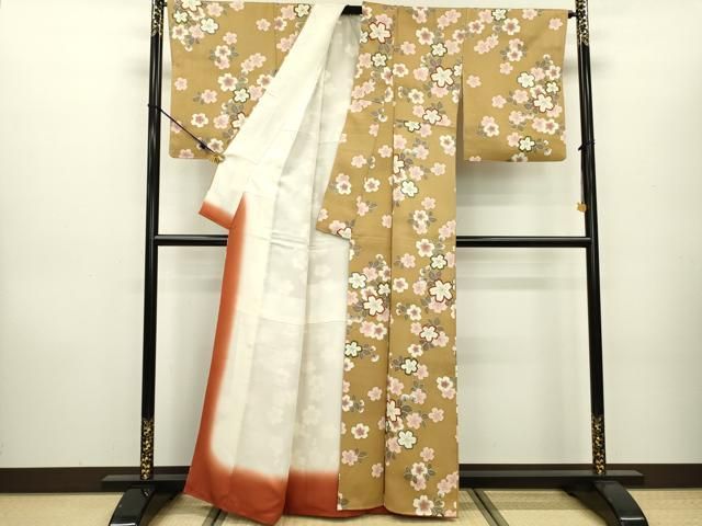 平和屋着物○上質な小紋 舞桜文 金彩 やまと誂製 正絹 逸品