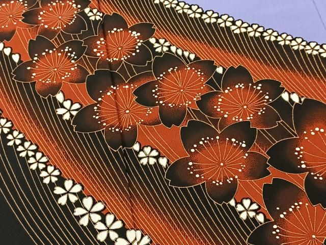 平和屋着物▽訪問着 単衣 桜散らし 金彩 洗える着物 BAAT9123yc