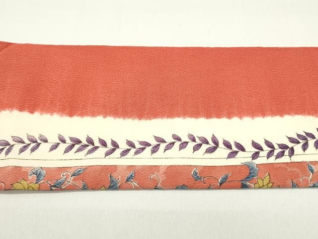 平和屋着物○摺型友禅 京都 多ち花 全通柄九寸名古屋帯 絞り 更紗花