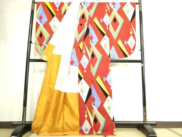 平和屋着物○豪華振袖 舞花弁 暈し染め 金彩 鬼しぼ縮緬 正絹 逸品