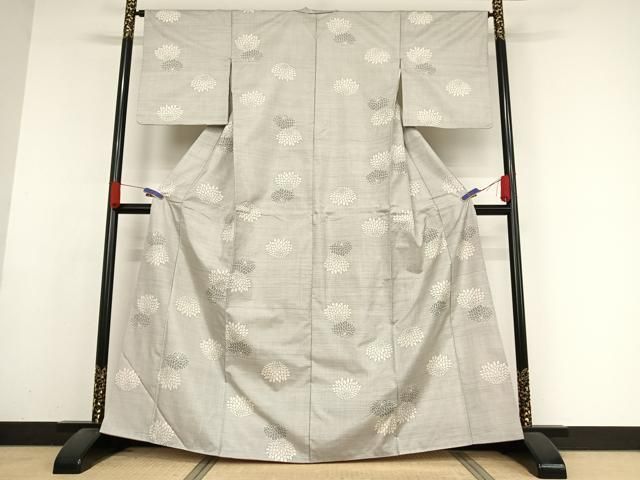 平和屋着物○本場大島紬 白大島 9マルキ 流線文 正絹 逸品 CAAS8473vf