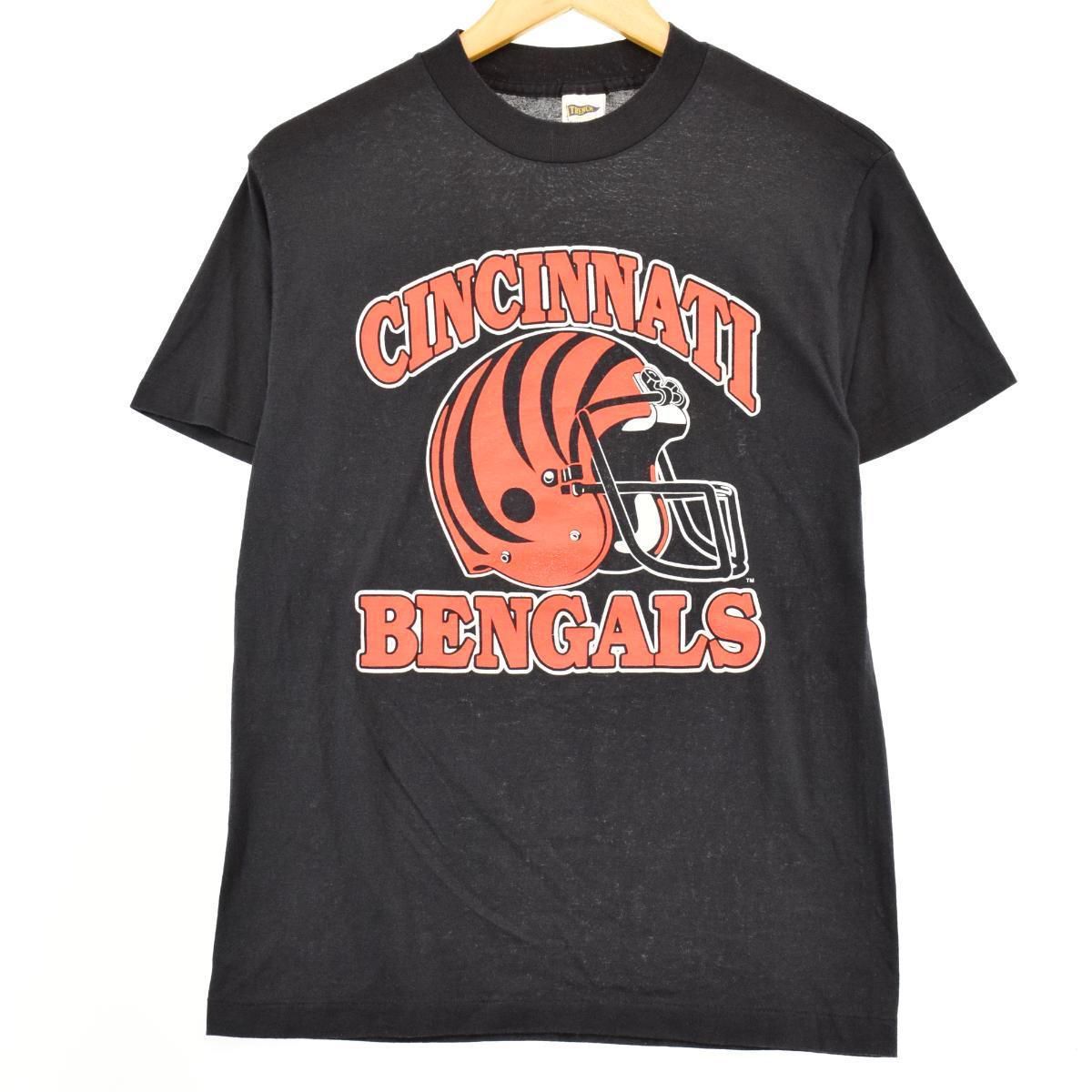 古着 80年代 TRENCH NFL CINCINNATI BENGALS シンシナティベンガルズ スポーツプリントTシャツ USA製 メンズ ...