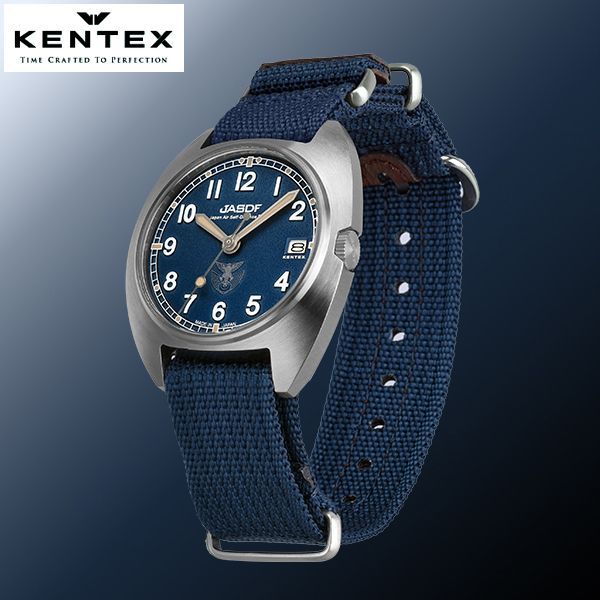 【新品】ケンテックス KENTEX JASDF クラシックスタンダード 航空自衛隊モデル 腕時計 ミリタリーウォッチ メンズ ネイビー 10 ...