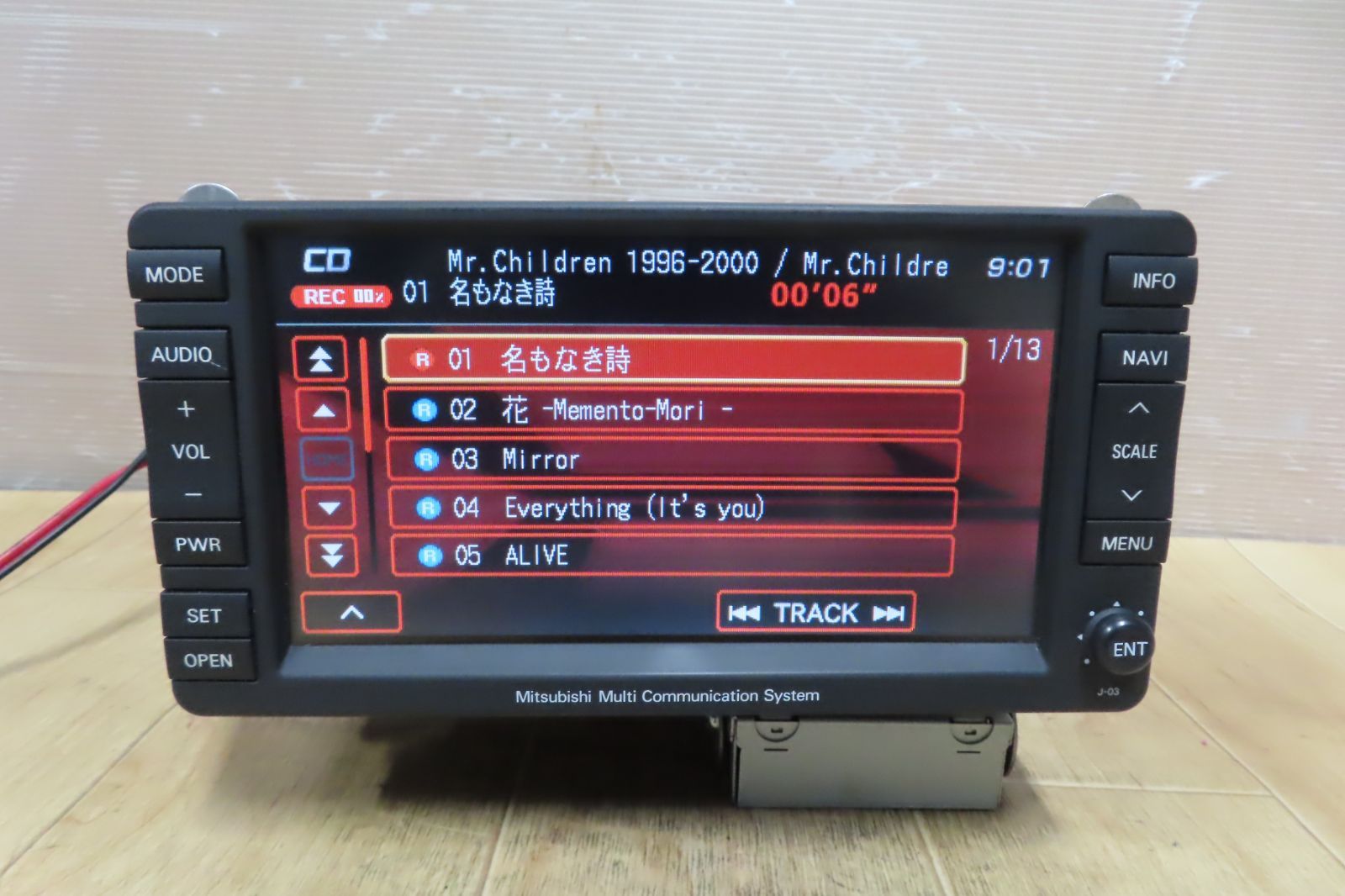 動作保証付★V9739/三菱純正 J-03 CV5W デリカD5 HDDナビ 地図2010年 TVワンセグ内蔵 マルチモニター CD・DVD ...