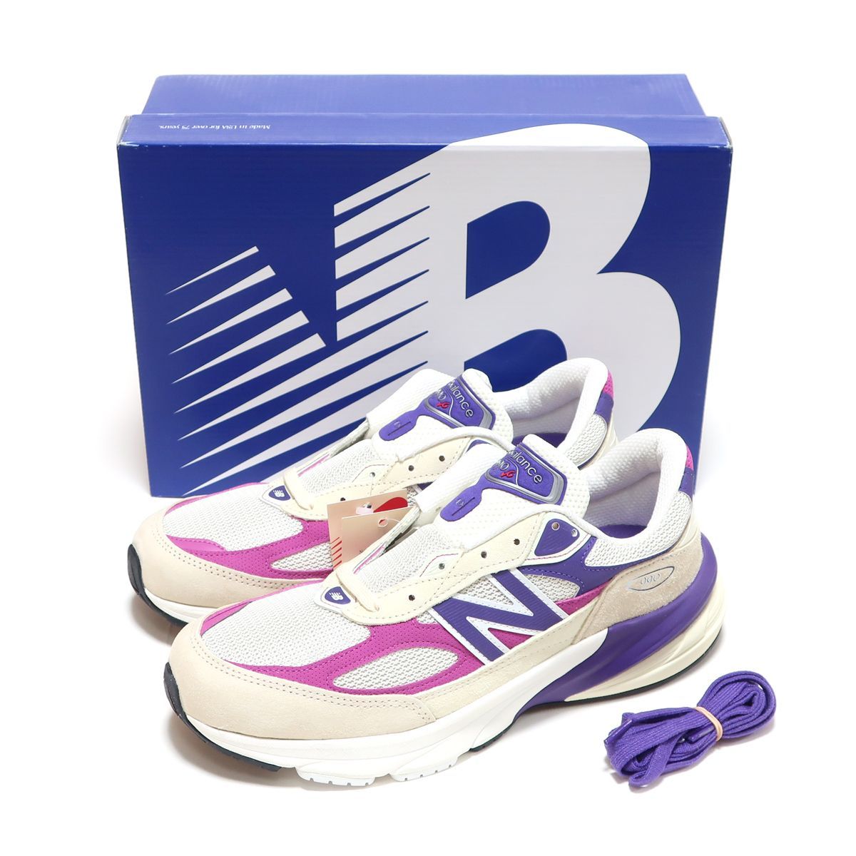NEW BALANCE U990TD6 OFF WHITE PURPLE MADE IN USA U990V6 M990V6 ( ニュー ...