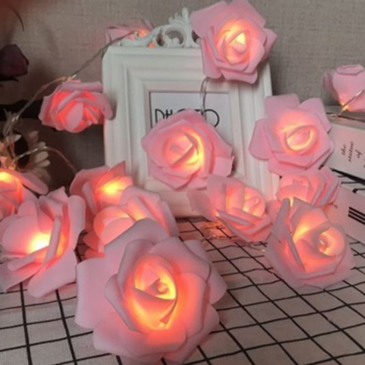 誕生日飾り LED電飾 薔薇 可愛い ディスプレイ 飾り (単3乾電池＊3本使用) 電池は付属なし - メルカリ