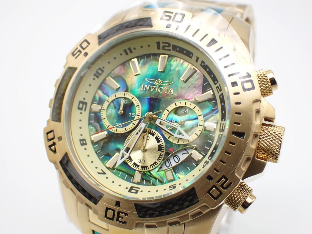 未使用品★インビクタ INVICTA プロダイバー 25094 メンズ腕時計 /シェル文字盤 ゴールドカラー - メルカリ