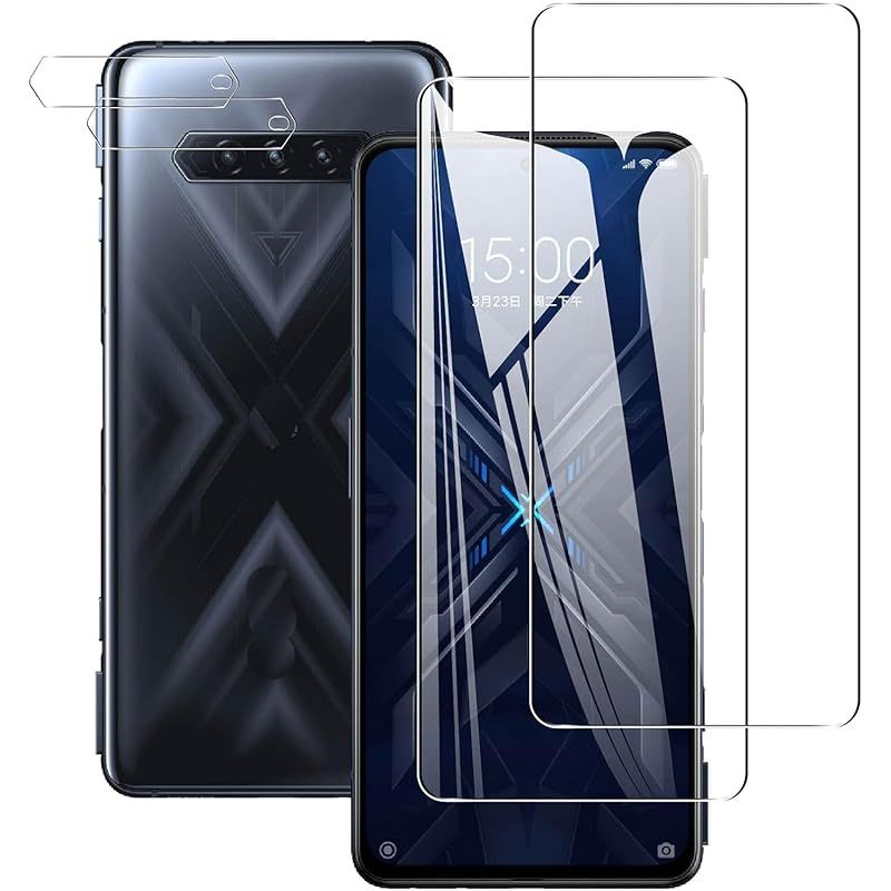 seninhi ガラスフィルム Black Shark 4 用 フィルム【2+2枚入り】 BlackShark4 5G 保護フィルム（2枚入 ...