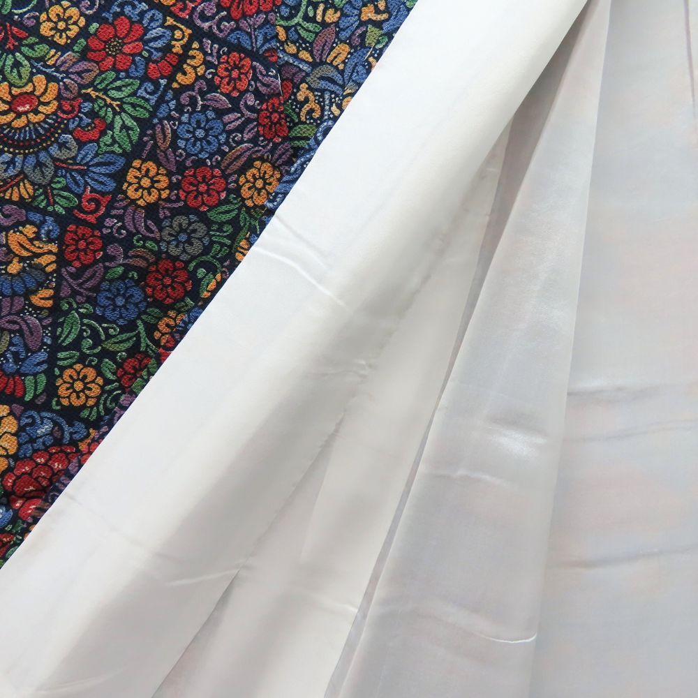 小紋 総絞り しつけ糸あり 正絹(金銀糸除く) 藤色 和装 呉服 和服