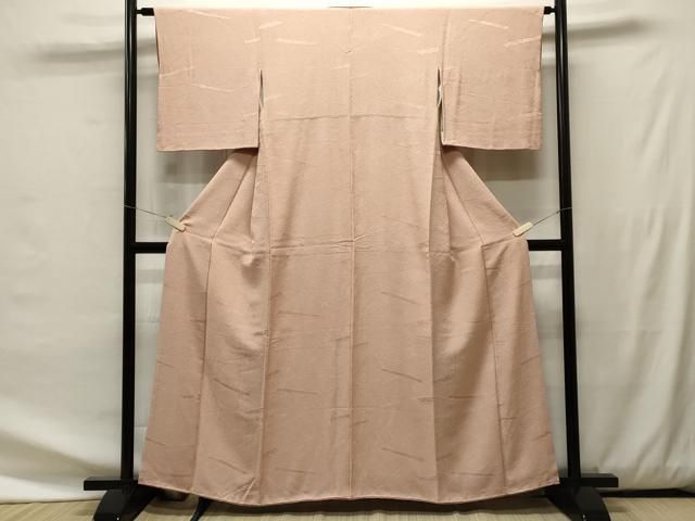 平和屋着物□上質な色無地 紋意匠 甚三紅色 正絹 逸品 AAAK1963Acs