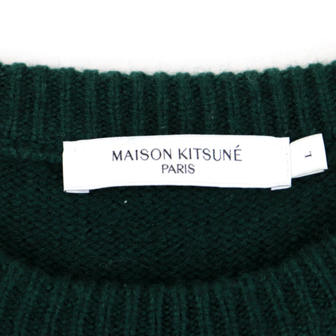 美品 メゾンキツネ BIG FOX HEAD PULLOVER クルーネックニット 美品 メゾンキツネ BIG FOX HEAD PULLOVER クルーネックニット