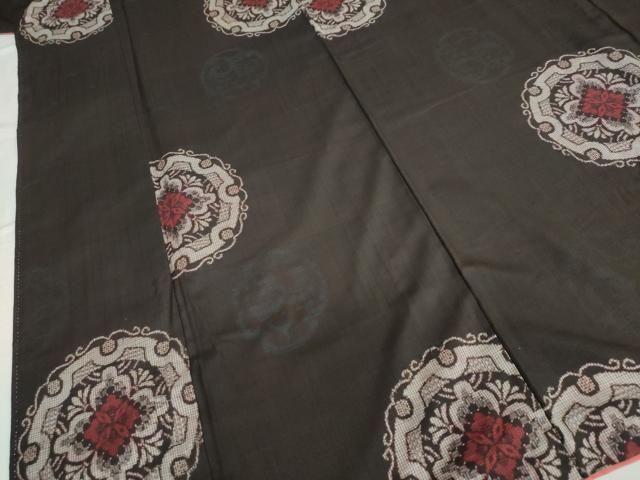 平和屋着物○本場大島紬 割り込み絣 変わり間道 正絹 逸品 DAAW5339ud