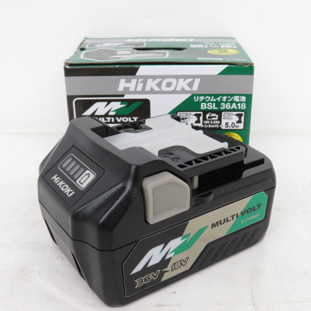HiKOKI マルチボルト 36V-2.5Ah 18V-5.0Ah Li-ionバッテリ リチウムイオン電池 Bluetooth無線連動機能なし BSL36A18 0037-1749 未使用品 ...